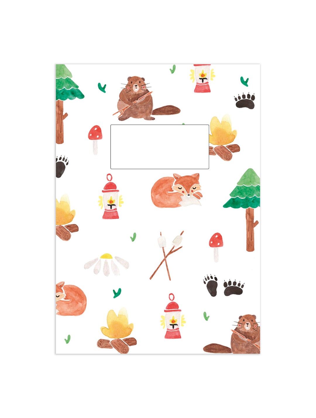 Forest Theme Illustrated Notebook - Etsy