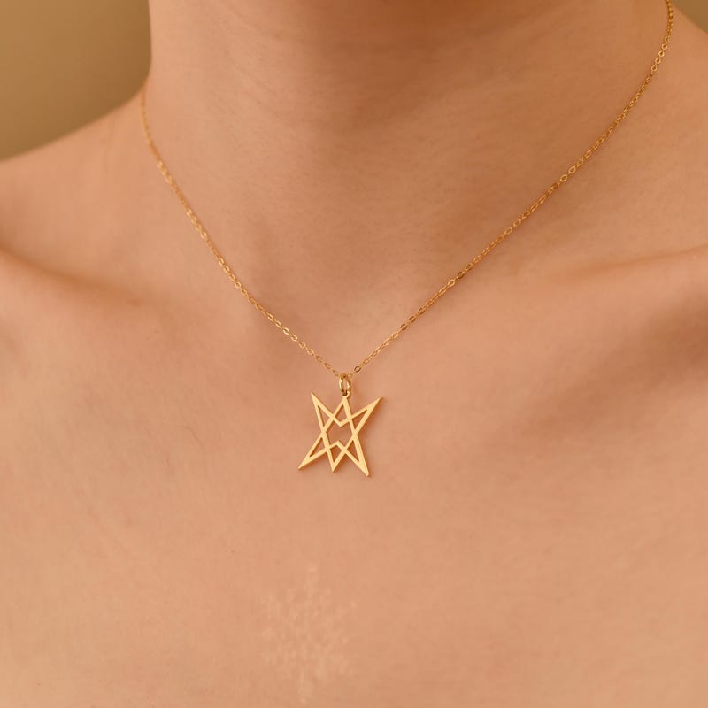 Sacred Hexagram Necklace - Etsy
