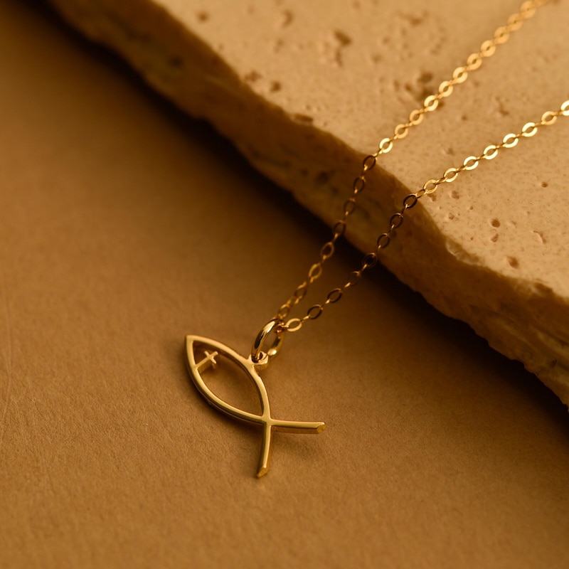 Communion Cross and Fish - Etsy