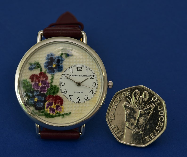 Hand Embroidered Jewellery: PANSY WATCH Available From Elizabeth ~R ...