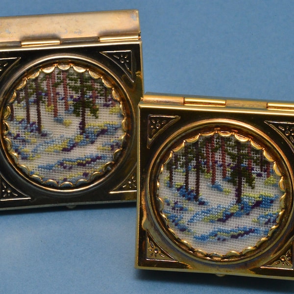 Petit Point Pill Box - Etsy