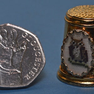 Embroidered Owl Thimble in Petit Point Silk Gauze by Elizabethranderson ...
