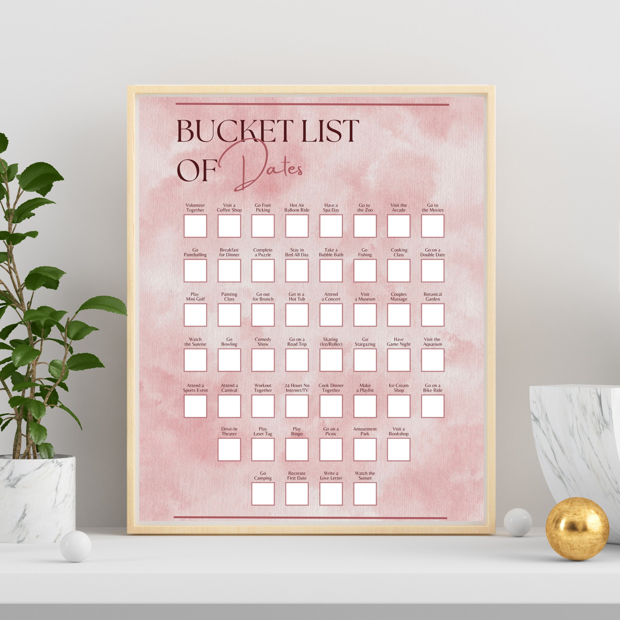 Wall Hangings Anniversary To-Do List PDF 18x24 and 24x36 Valentine's ...