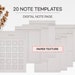 Digital Notes Template Gray Paper Texture Cornell Grid - Etsy