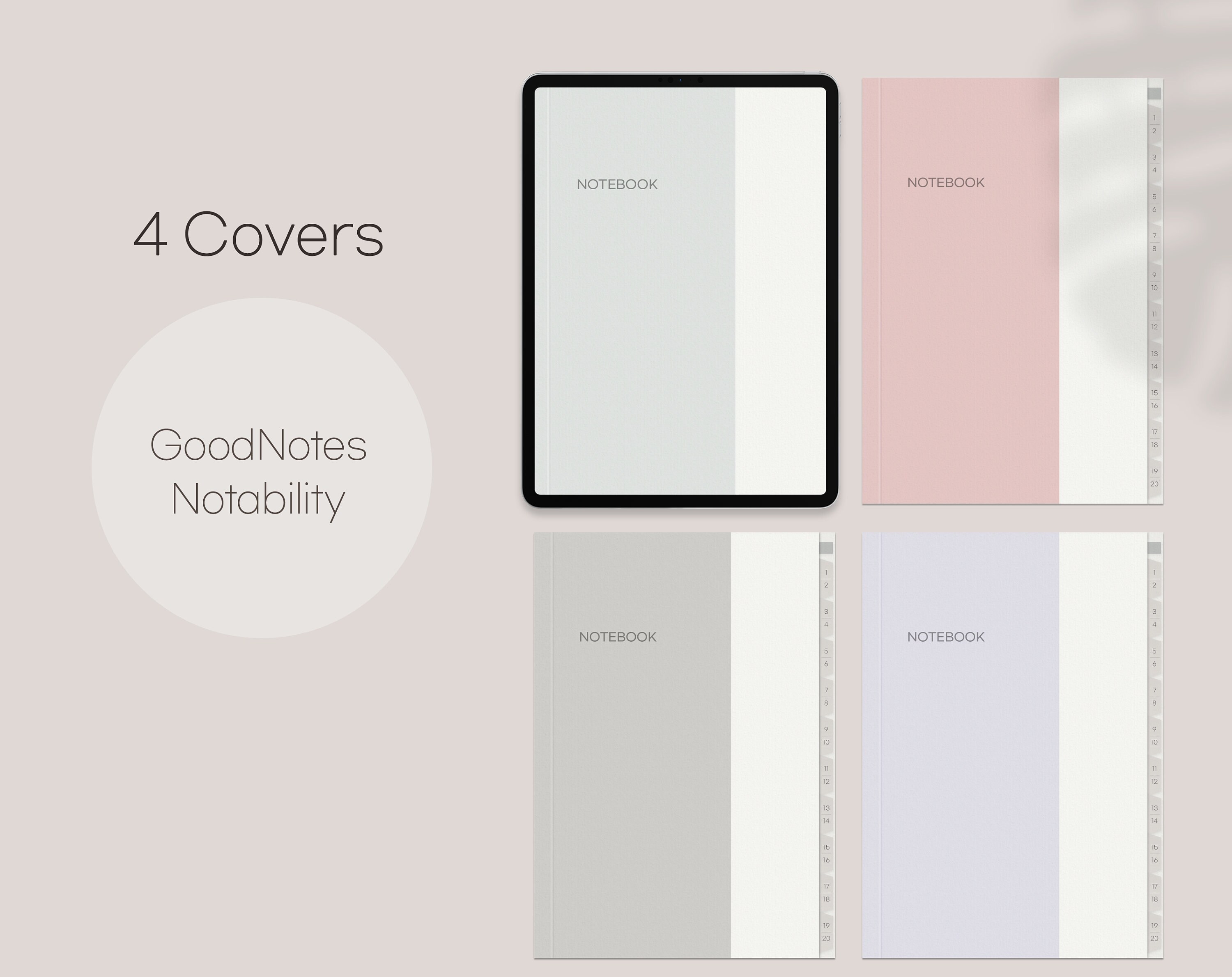 Digital Notebook 20 Subjects Paper Texture 81 Stickers - Etsy