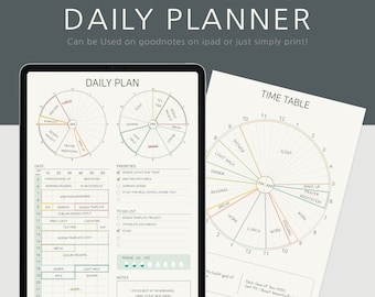 DAILY ROUTINE, D-DAY, Two-page Daily Planner Digital & Printable ...