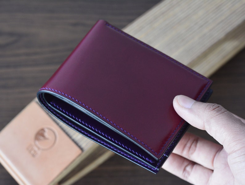 Full Shell Cordovan Bifold Wallet. Men Leather Wallet. Red - Etsy