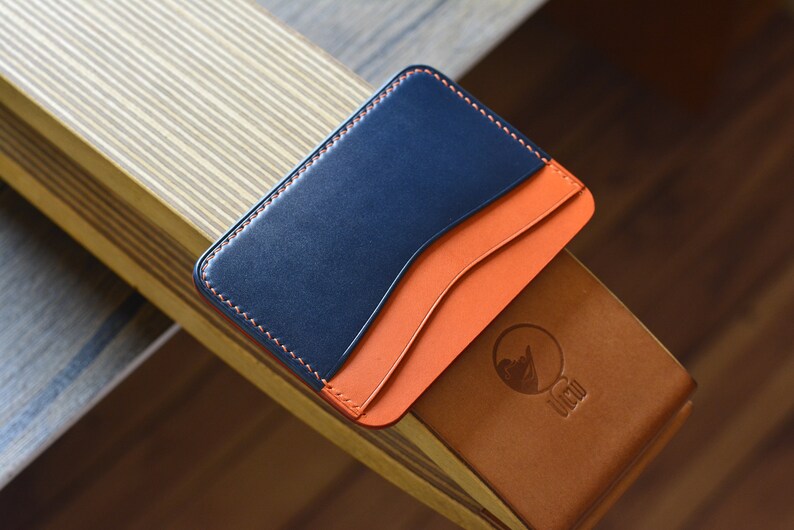 Shell Cordovan and Buttero Card Holder. Minimalist Wallet. Slim Shell ...