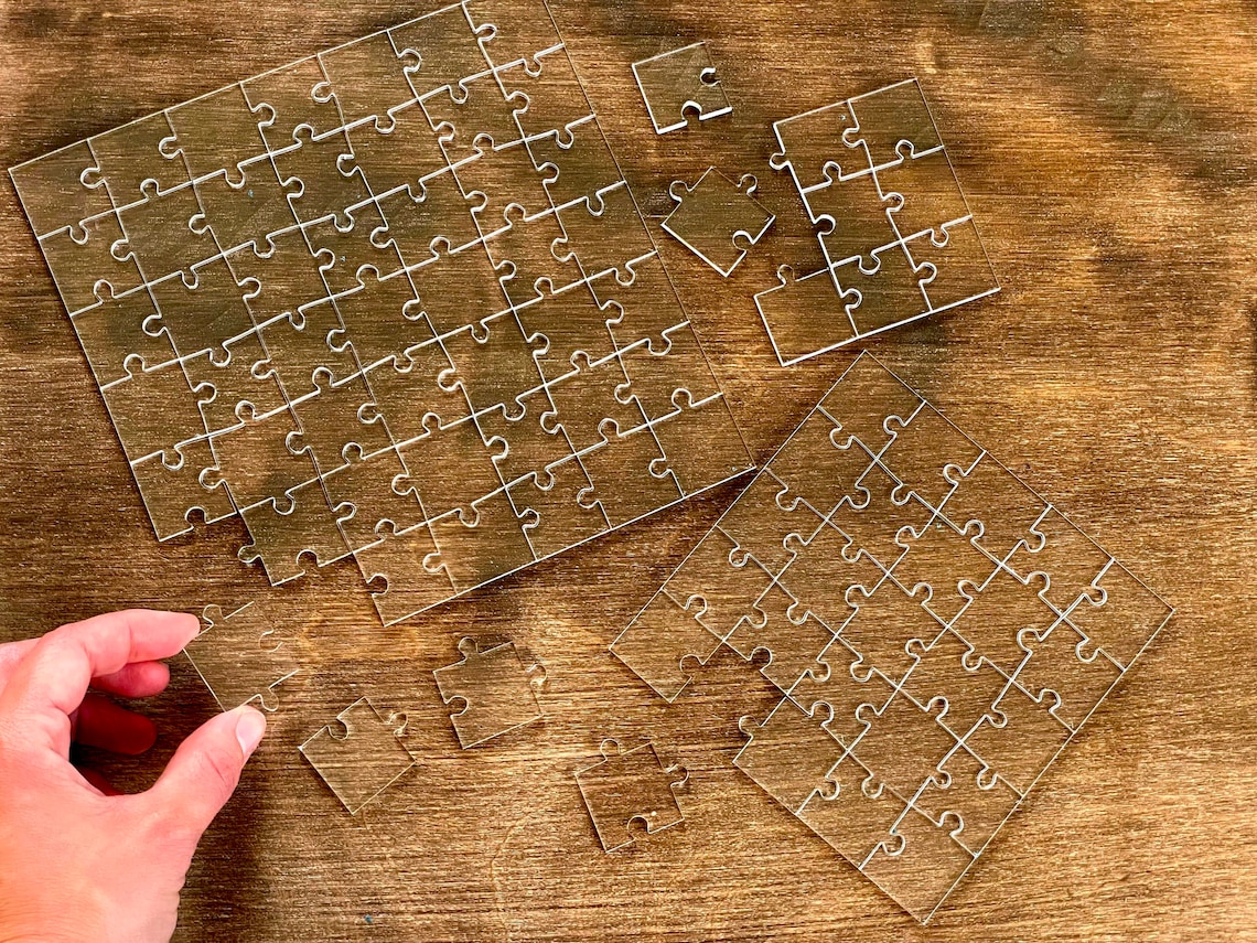Clear Impossible Jigsaw Puzzle Acrylic Choose 49 25 or 9 | Etsy