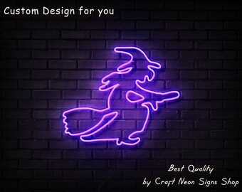 Neon Witch Sign - Etsy
