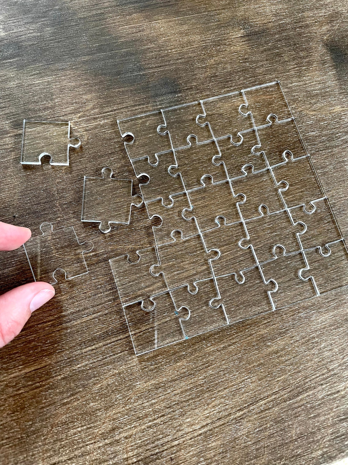 Clear Impossible Jigsaw Puzzle Acrylic Choose 49 25 or 9 | Etsy