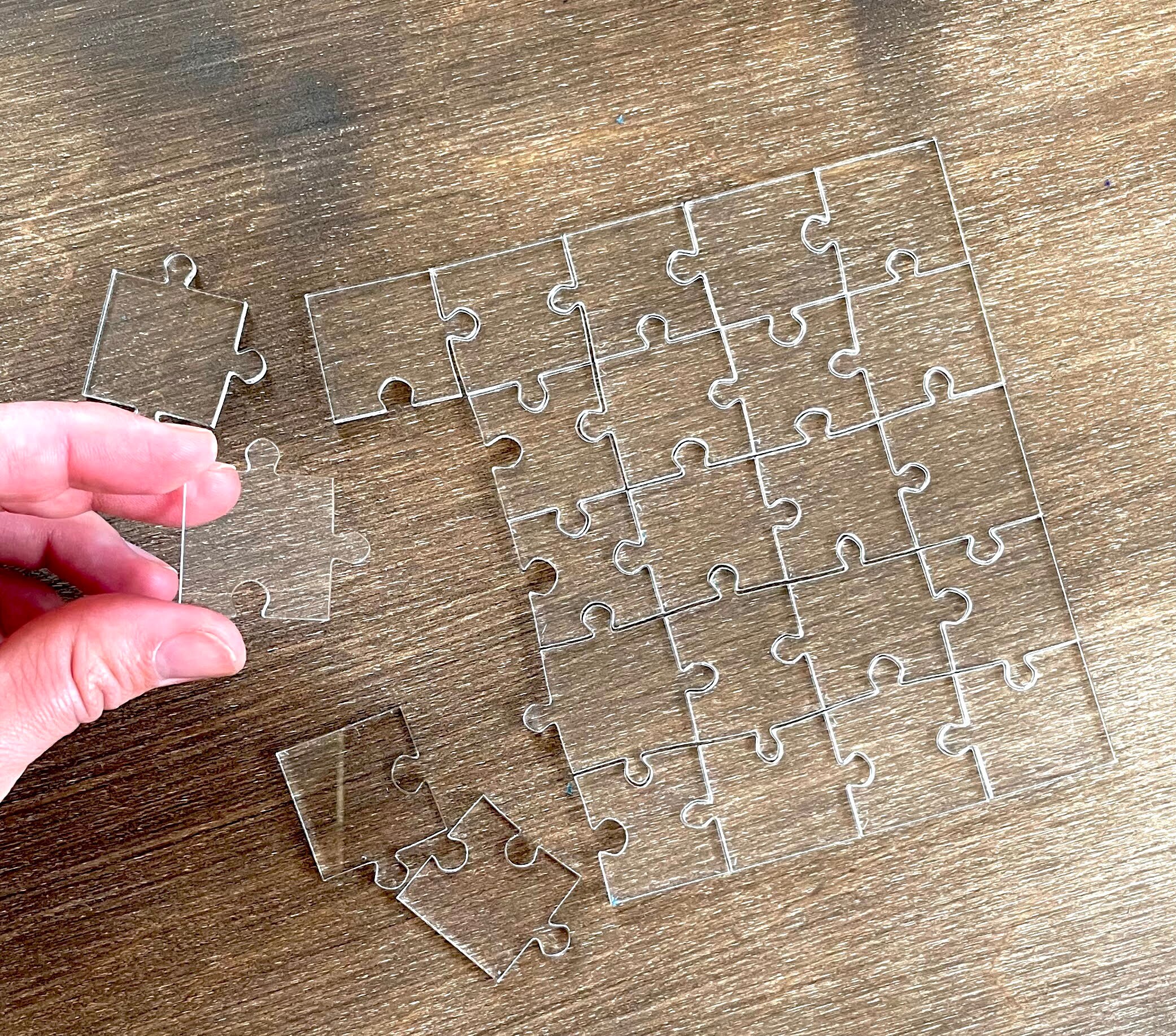 Clear Impossible Jigsaw Puzzle Acrylic Choose 49 25 or 9 | Etsy