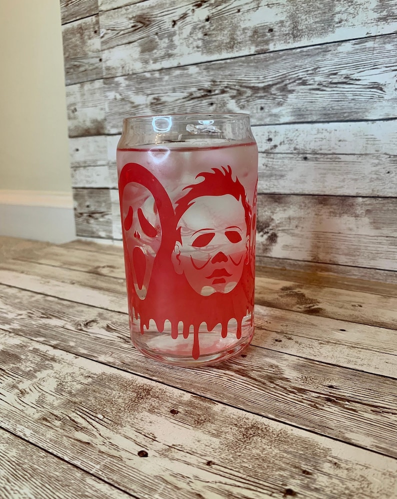 Scary Movie Horror Film Cup / Beer Can Horror Glass / Horror - Etsy