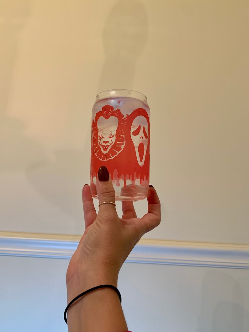 Scary Movie Horror Film Cup / Beer Can Horror Glass / Horror - Etsy