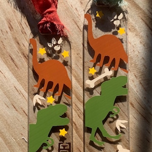 Personalized Bookmark for Reader / Dinosaur Bookmark / Kids Bookmark ...