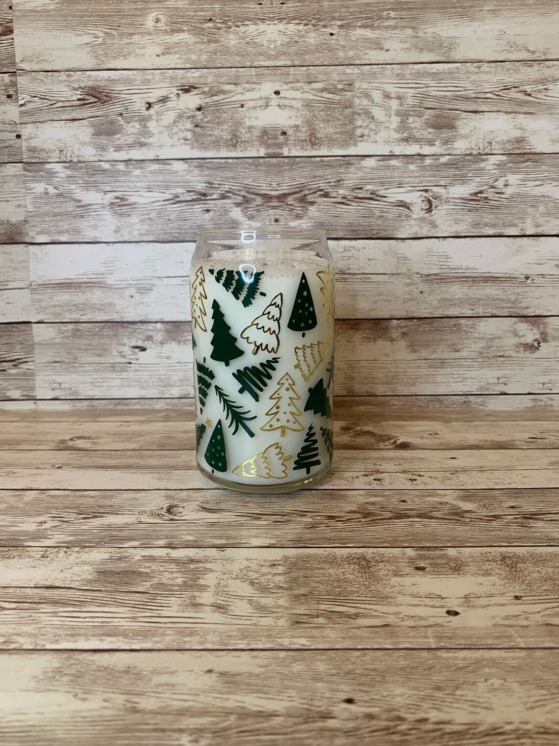 Christmas Beer Can Glass / Christmas Tree Gift Idea / Iced - Etsy