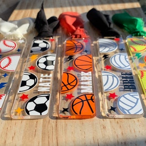 Personalized Bookmark for Reader / Sports Bookmark / Gift for Her ...