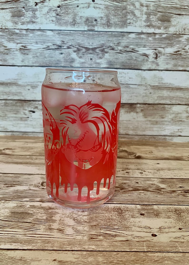 Scary Movie Horror Film Cup / Beer Can Horror Glass / Horror - Etsy