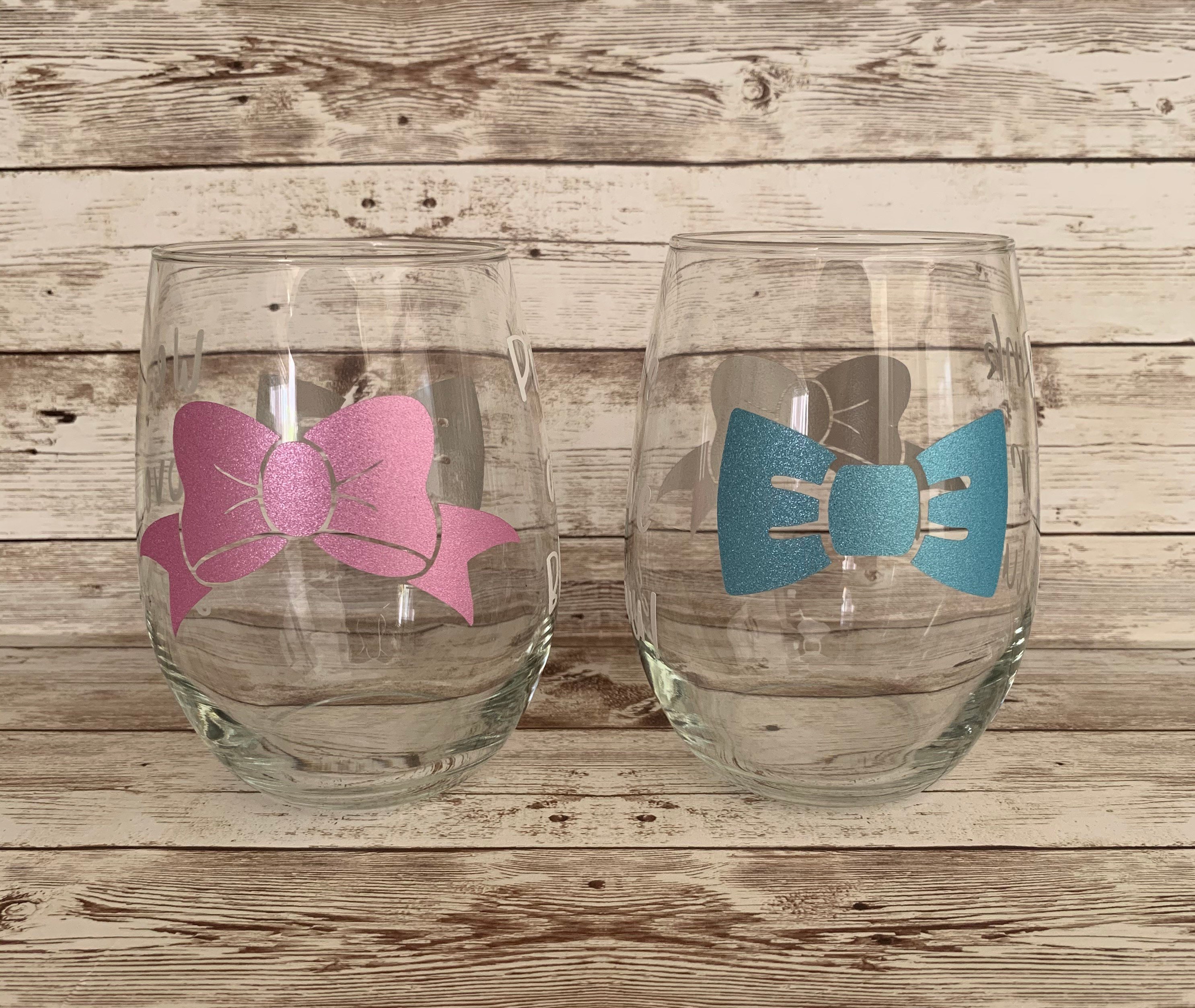 Gender Reveal Wine Glass / Boy or Girl Glasses / Cute Gender - Etsy