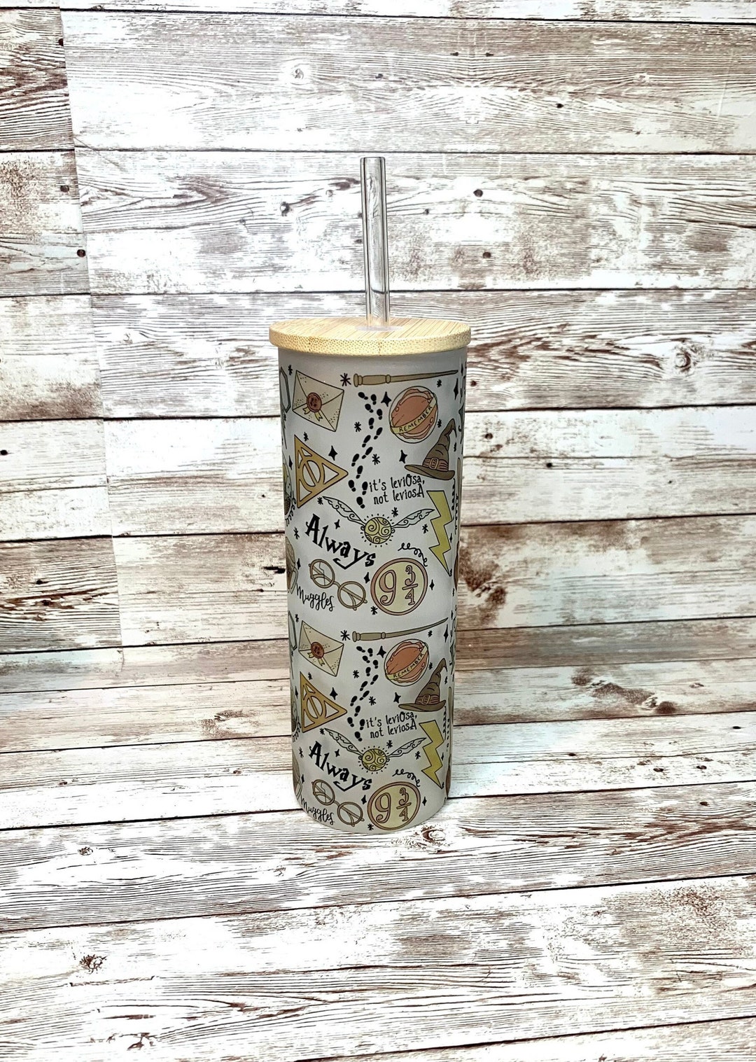 Wizard Magic Glass Tumbler / Modern Coffee Glass / Iced Coffee Lover ...