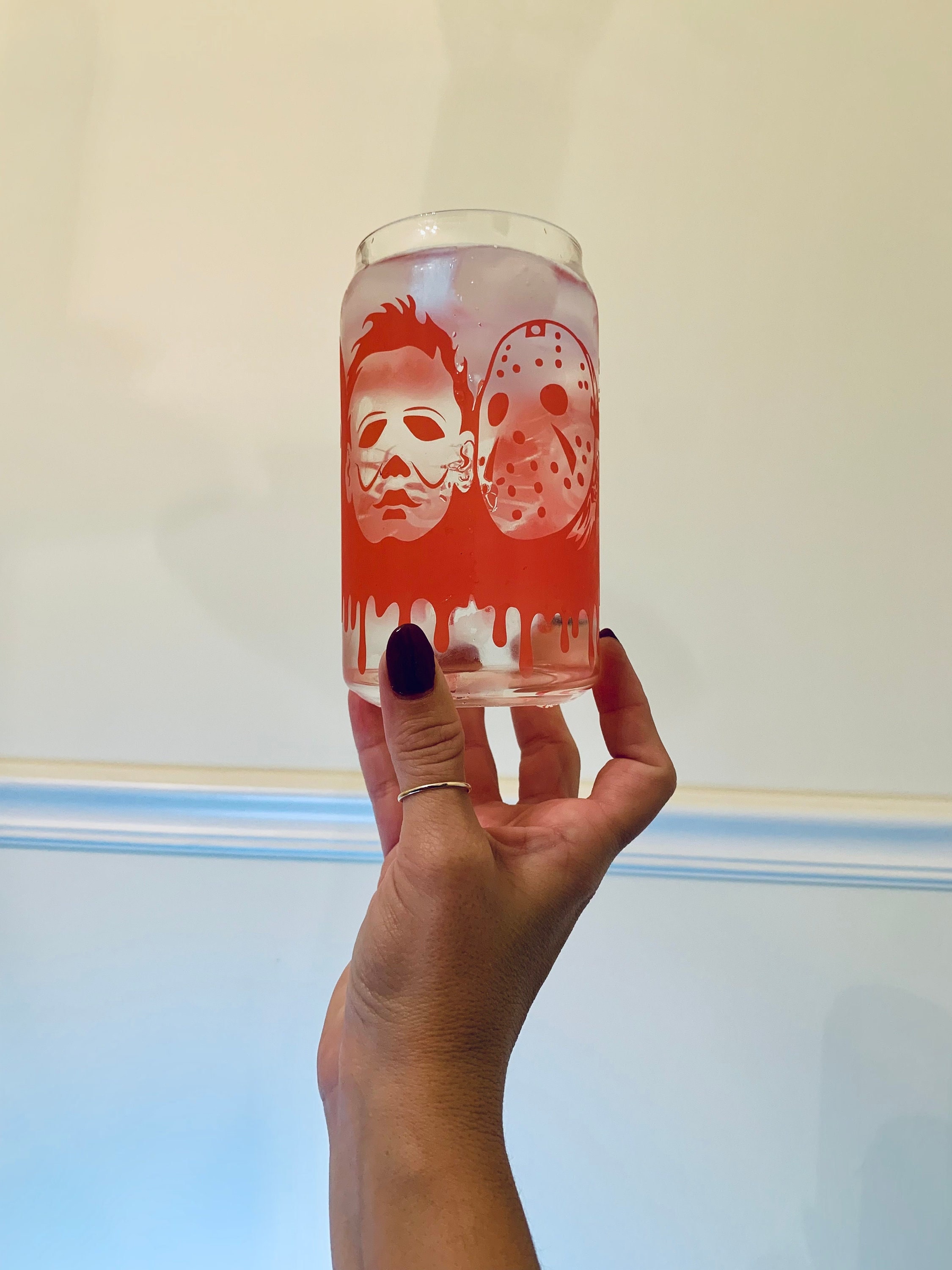 Scary Movie Horror Film Cup / Beer Can Horror Glass / Horror - Etsy
