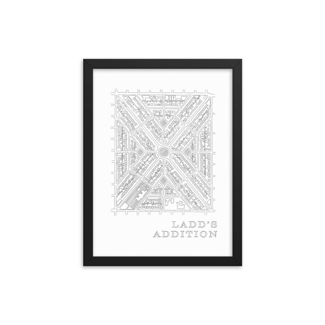 HAND DRAWN Ladd's Addition Neighborhood Map, Portland - Etsy