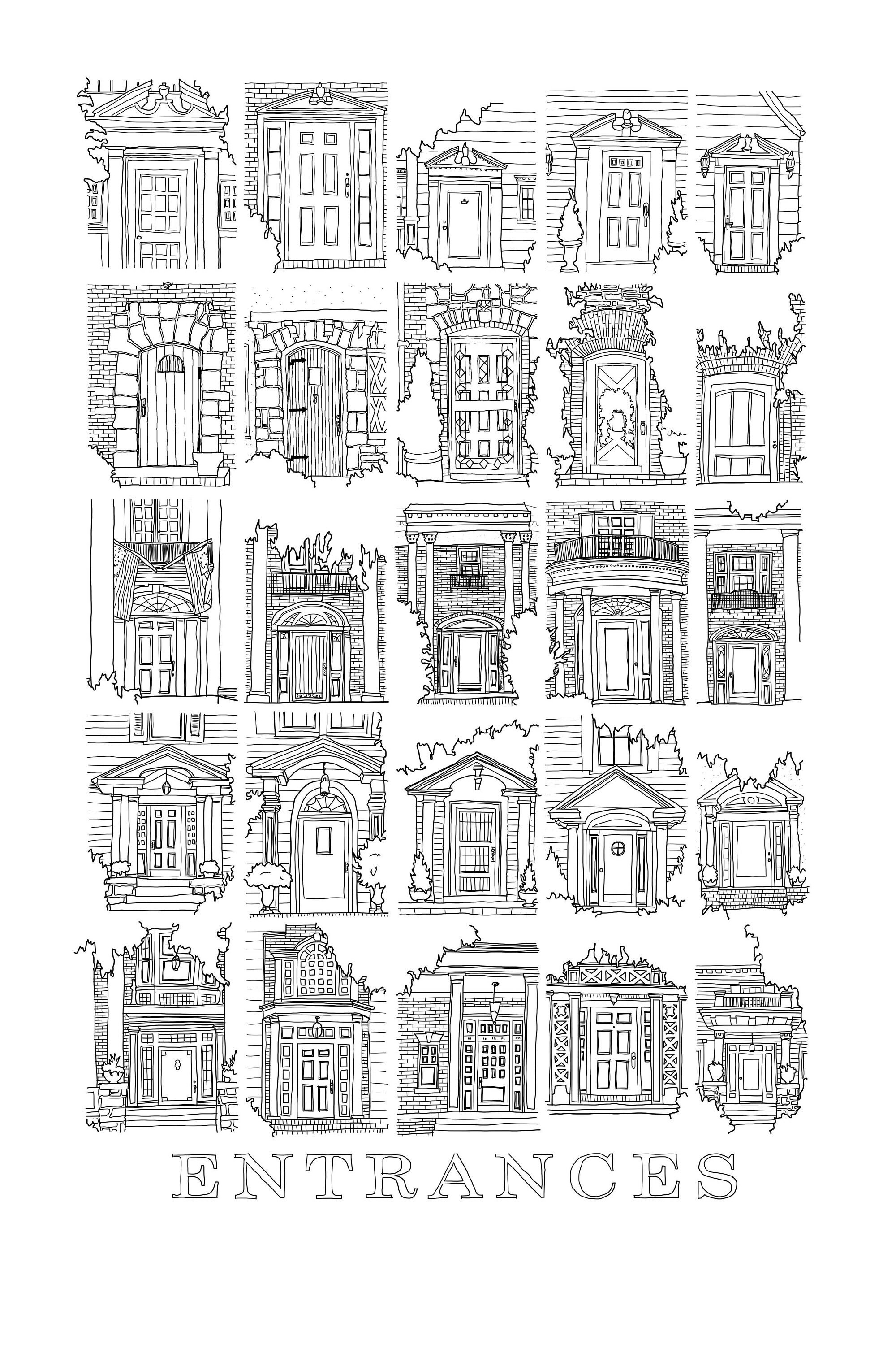 ENTRANCES -> DIGITAL Download, Pdf/jpeg, Illustration of Architectural ...