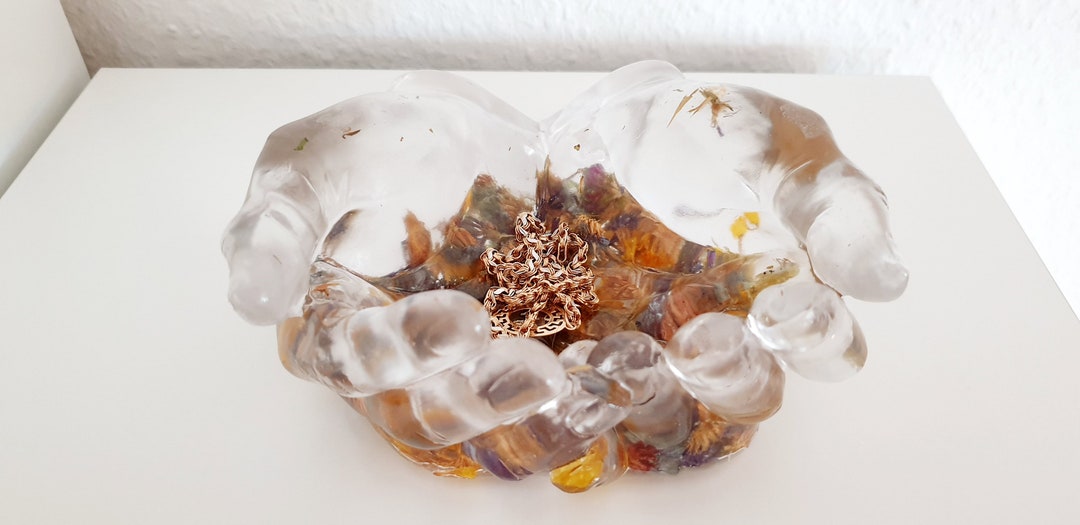 Resin Hands Figure Hands Statue Handmade Flowers Home Decor - Etsy