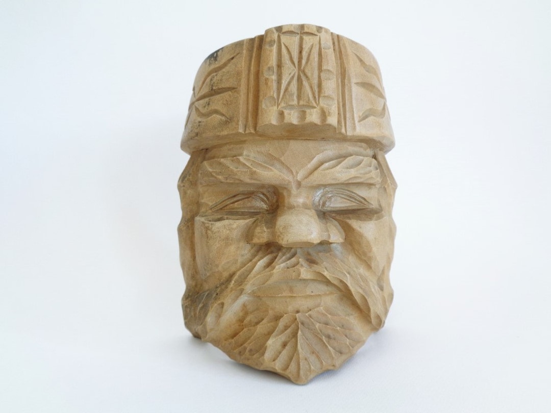 Antique Hand-carved Ainu Man Mask: Hokkaido Folk Art Sculpture - Etsy