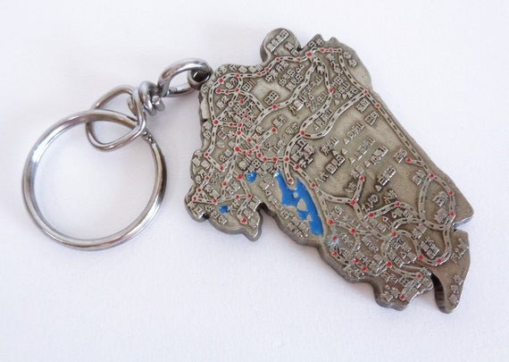 Japanese "Kagoshima Map" Collectible Japanese Keychai… - Gem