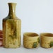5111 Shuki Sake Set ,vtg. Japanese Seto Yaki Artistic Pottery Tokkuri ...