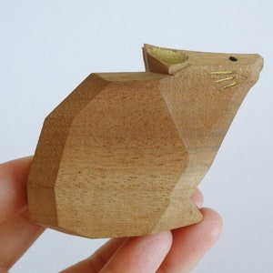 4945 Rat-mouse Wood Carved Sculpture Japanese Wooden Rat - Etsy