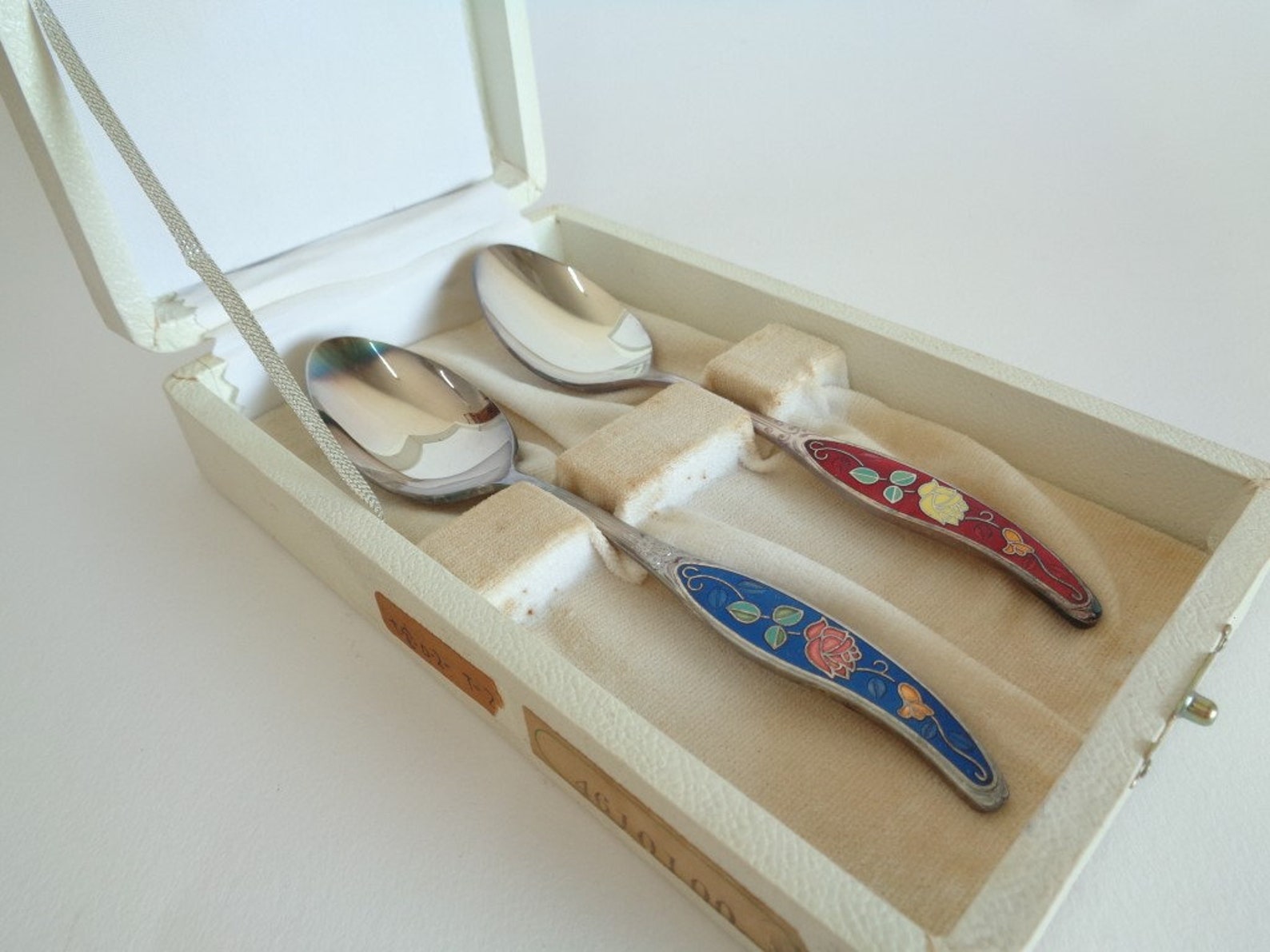 1682 Japanese Cloisonne Enamel Vintage Tea-coffee Spoons | Etsy