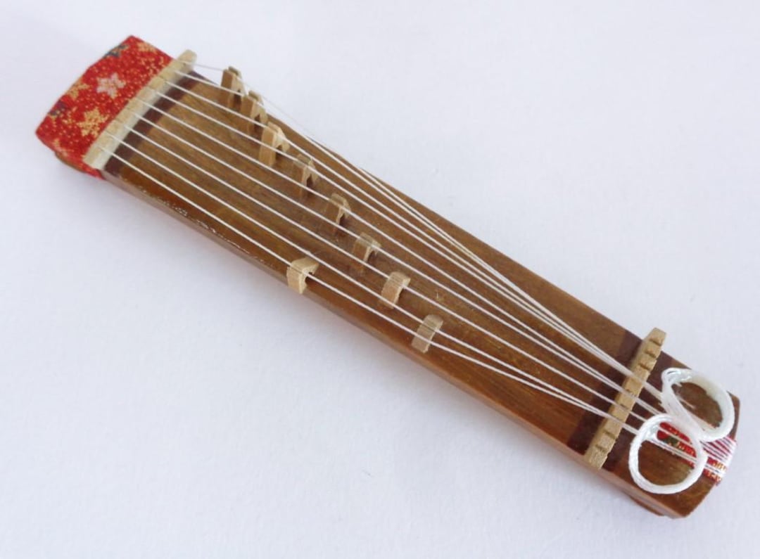 Japan's Koto Miniature Replica of a Zither String Instrument Hand Made ...