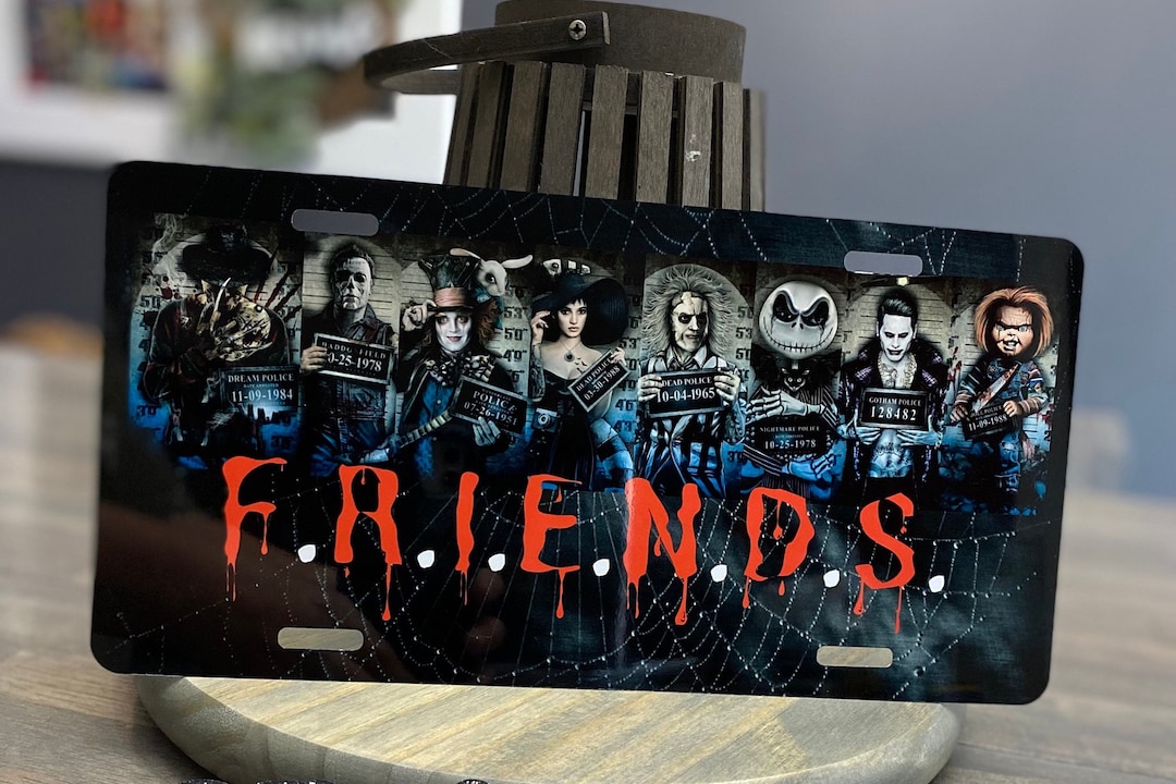 Horror Movie Friends Aluminum License Plate| Fall Halloween | Birthday ...