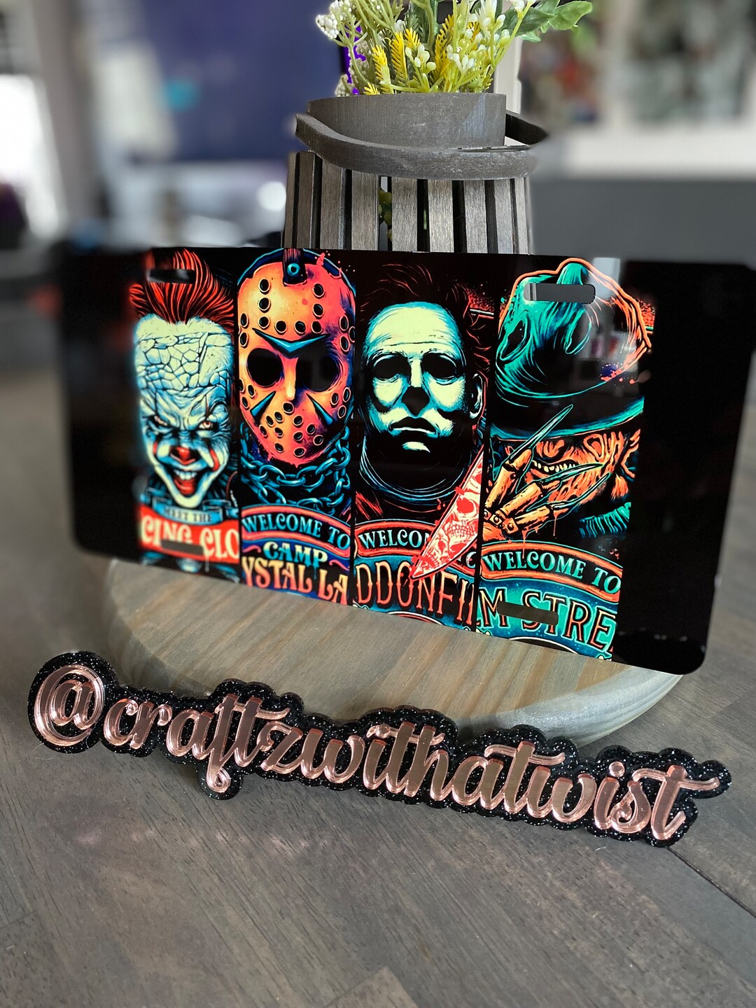 Horror Character Aluminum License Plate | Fall Halloween | Birthday ...
