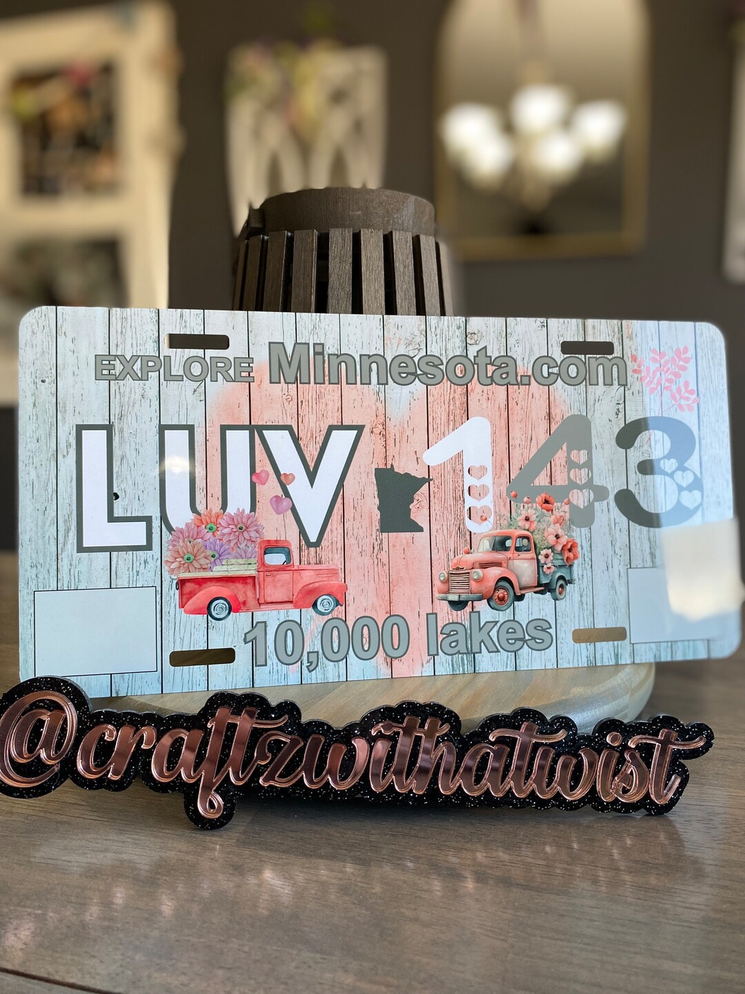 MINNESOTA LUV 143 Valentine | Birthday & Gift Idea | License Plate ...