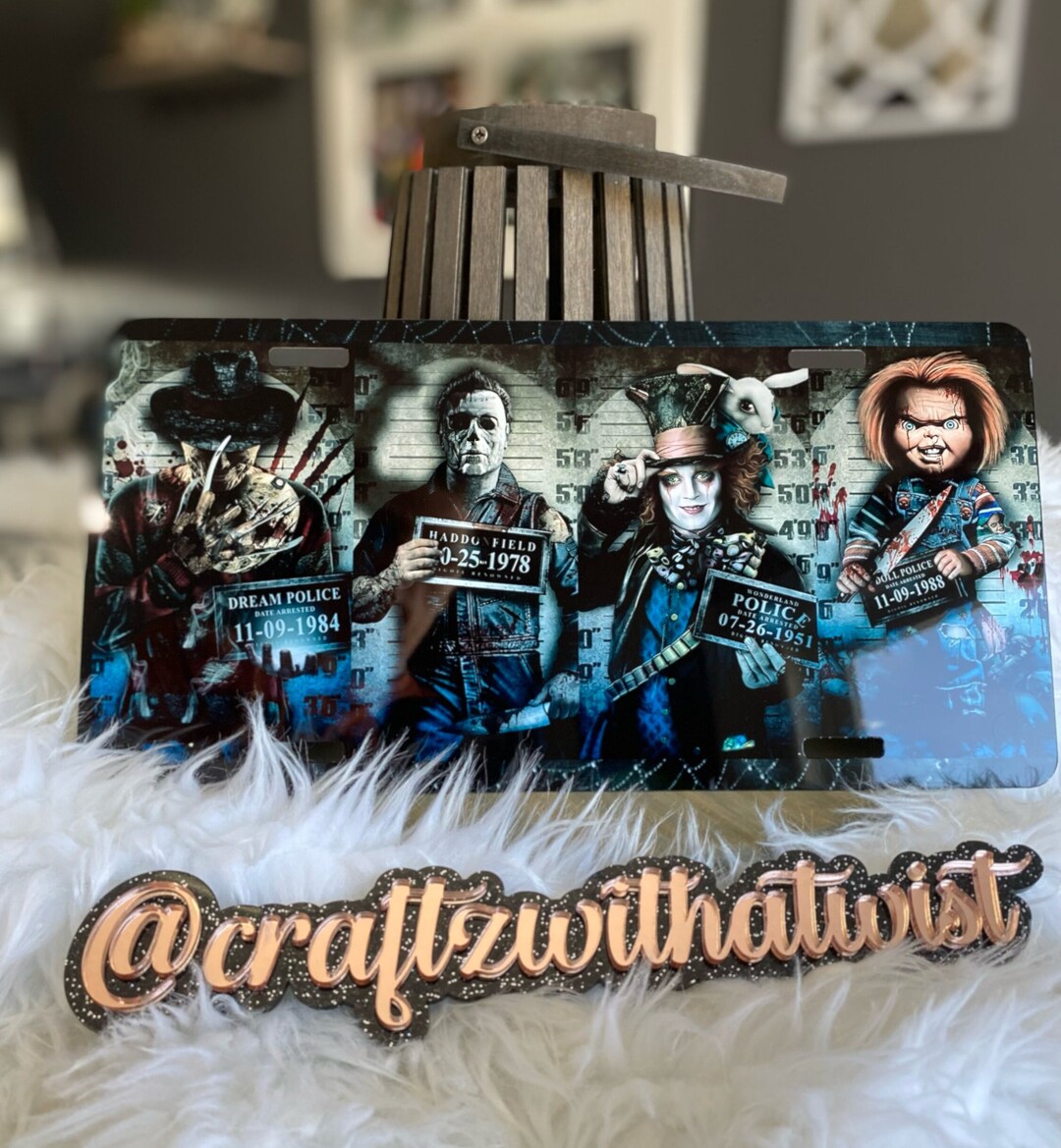 Horror Friends Prisoned License Plate | Jail Halloween 2 | Birthday ...