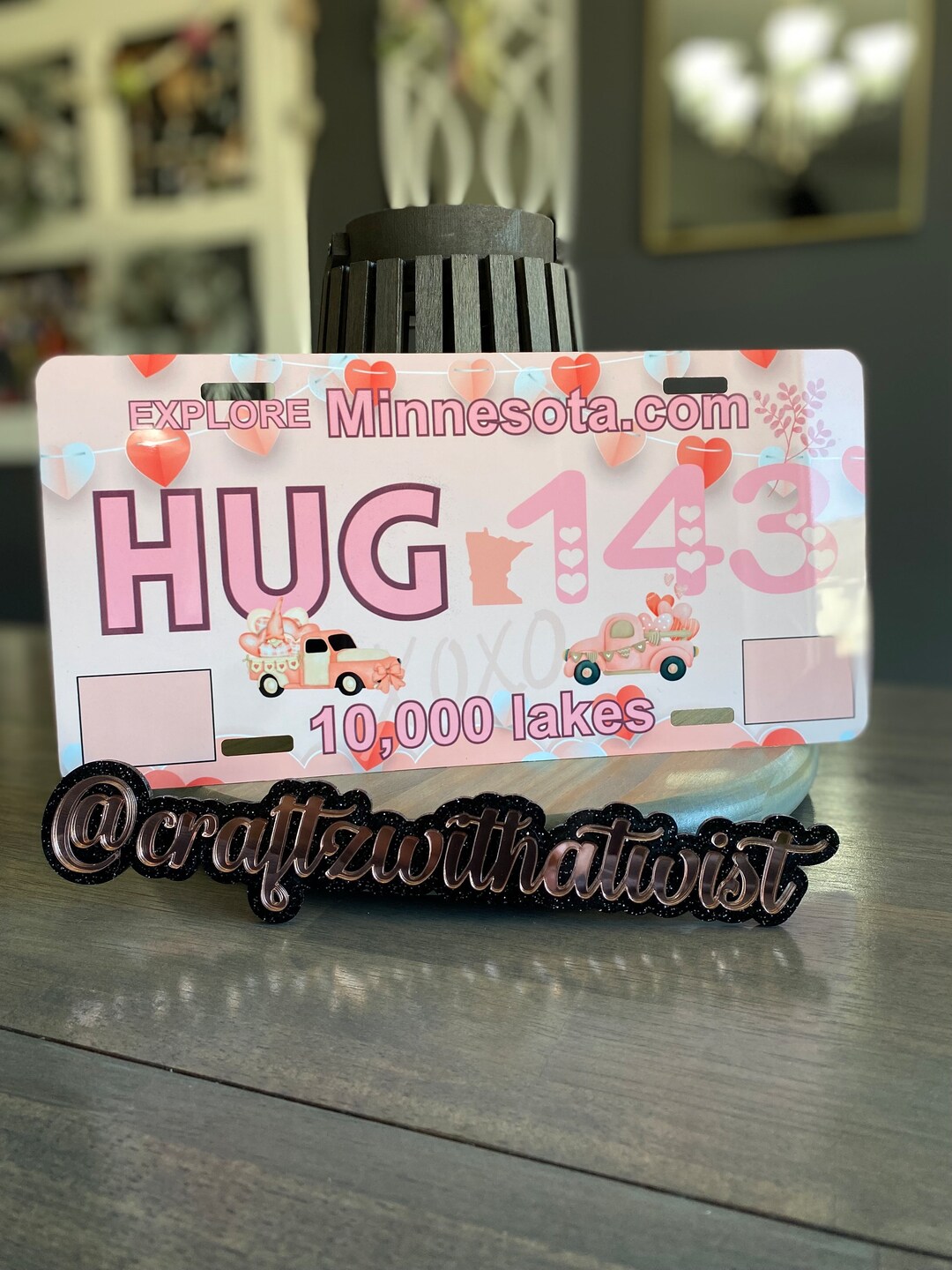 MINNESOTA HUG 143 Valentine | Birthday & Gift Idea | License Plate ...
