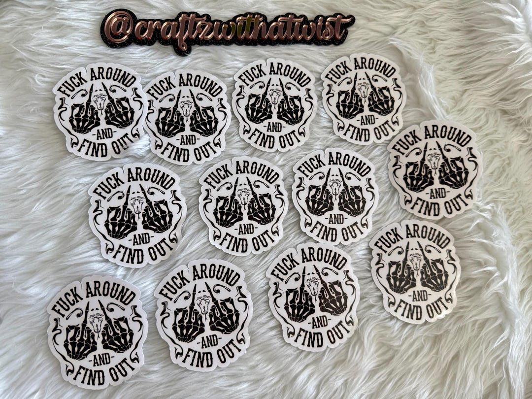 FAFO Vinyl Sticker: Funny Laptop Decal, Scrapbooking - Etsy