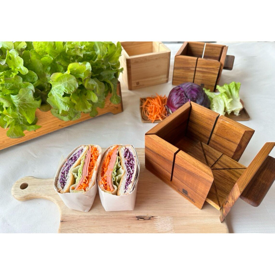 Premium Teak Wooden Sandwich Molds Cutter With Slide - Etsy