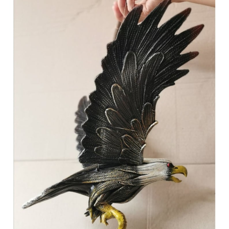 Handcrafted Flying Bald Eagle Mobile,eagle Scarecrow Outdoor Deterrent ...