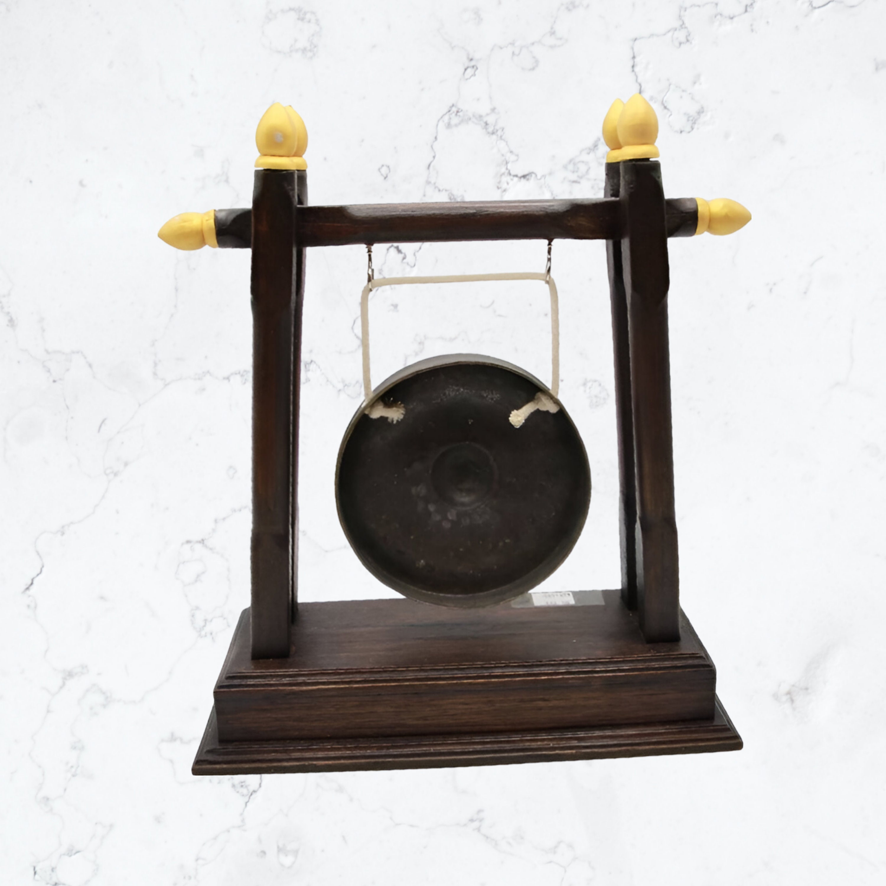 Antique Thai Brass Gong Tam, Tiny Local Gong, Brass Gong Stand With ...