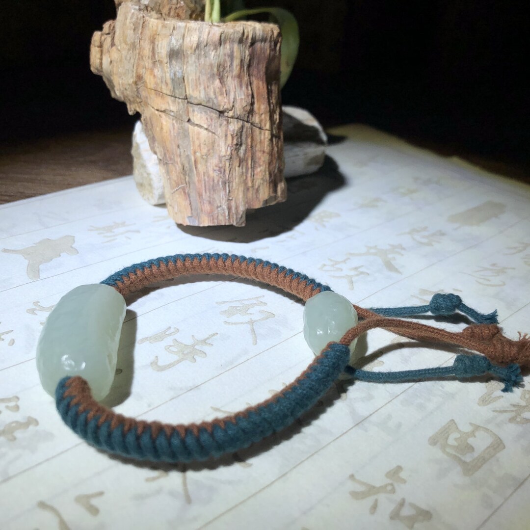 Natural Siberian Nephrite Vintage Hand-weathered Bracelet - Etsy