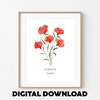 Printable Ohio State Flower Art Print | Digital File, Instant Download ...