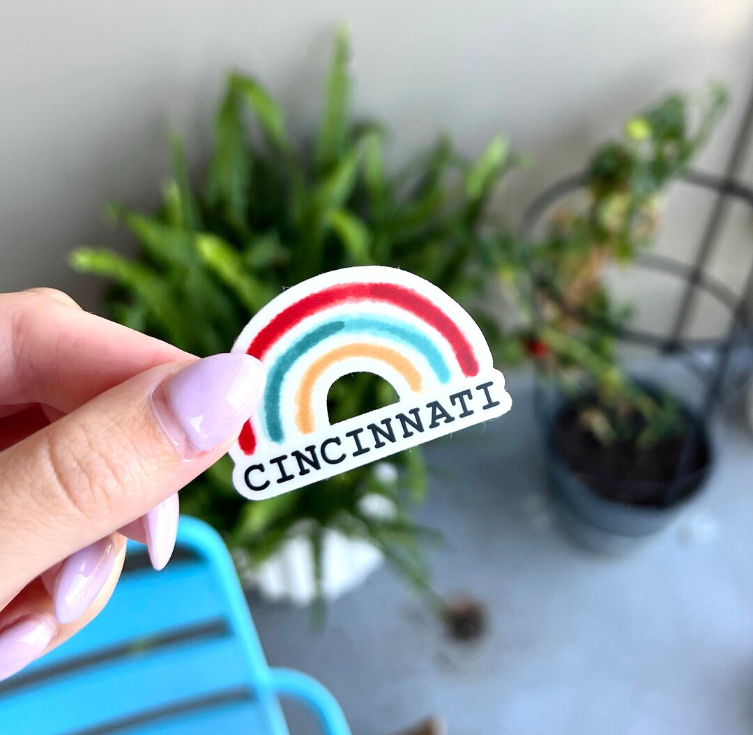 Cincinnati Tri-color Vinyl Sticker | Ohio Waterproof Laptop Sticker ...