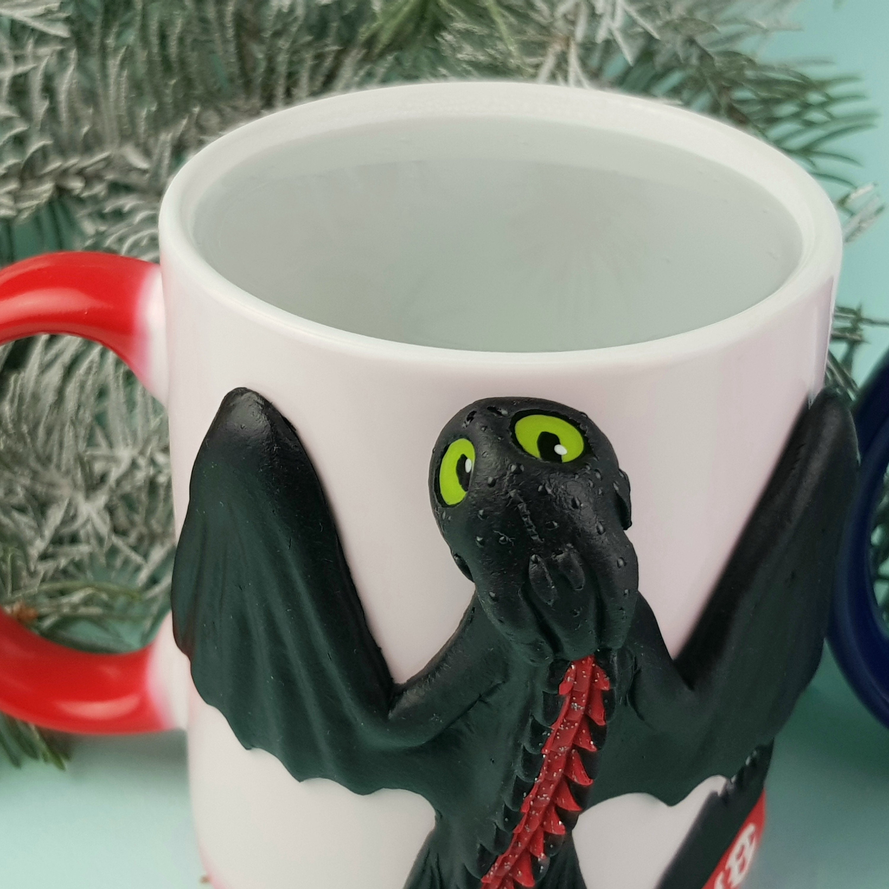 Toothless and Night Fury Energy Set Dragon Mugs Cute Dragon | Etsy