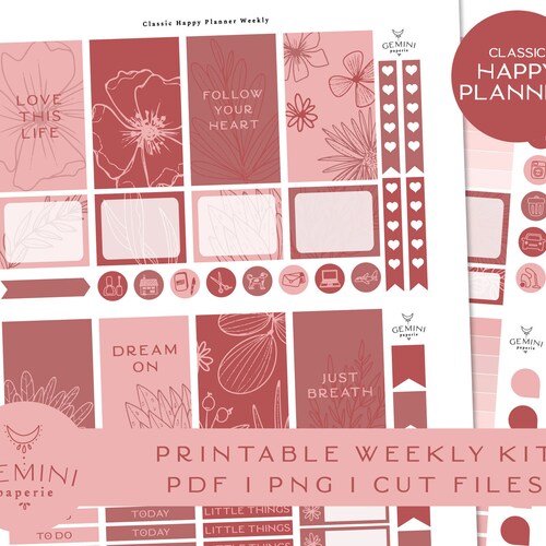 Printable Weekly Planner Stickers for Erin Condren 2021 | Etsy