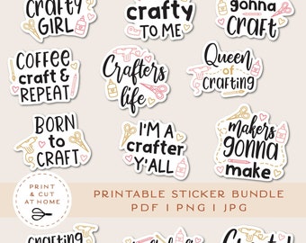 Printable Stickers Bundle Floral Vinyl Sticker Laptop Decal | Etsy