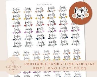 Quality Time Stickers Family Time Planner Stickers Kid - Etsy